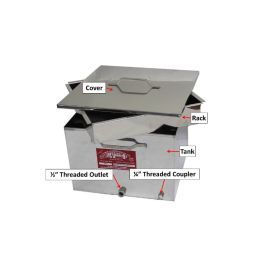 Gas-fired filter & canning unit - Pan, filter rack & cover - 16'' x 16''