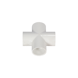 White PVC SCH40 cross (glued female) - 2"