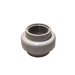 White PVC SCH40 coupling (FPT X FPT) - 1-1/4"